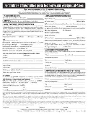 Fillable Online al-anon.orgfrpour-les-membresFormulaire dinscription ...