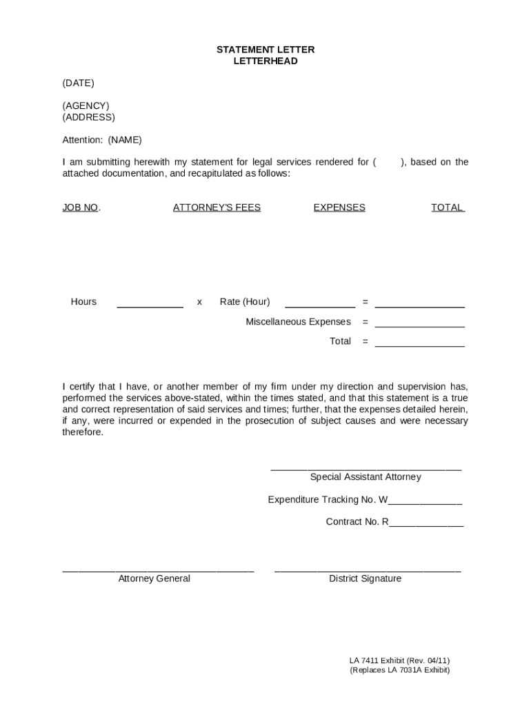 How To Draft A al Statement Letter? Sample & Template Doc Template ...