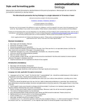 Fillable Online Comms bio (life sci) style and formatting guide.docx ...