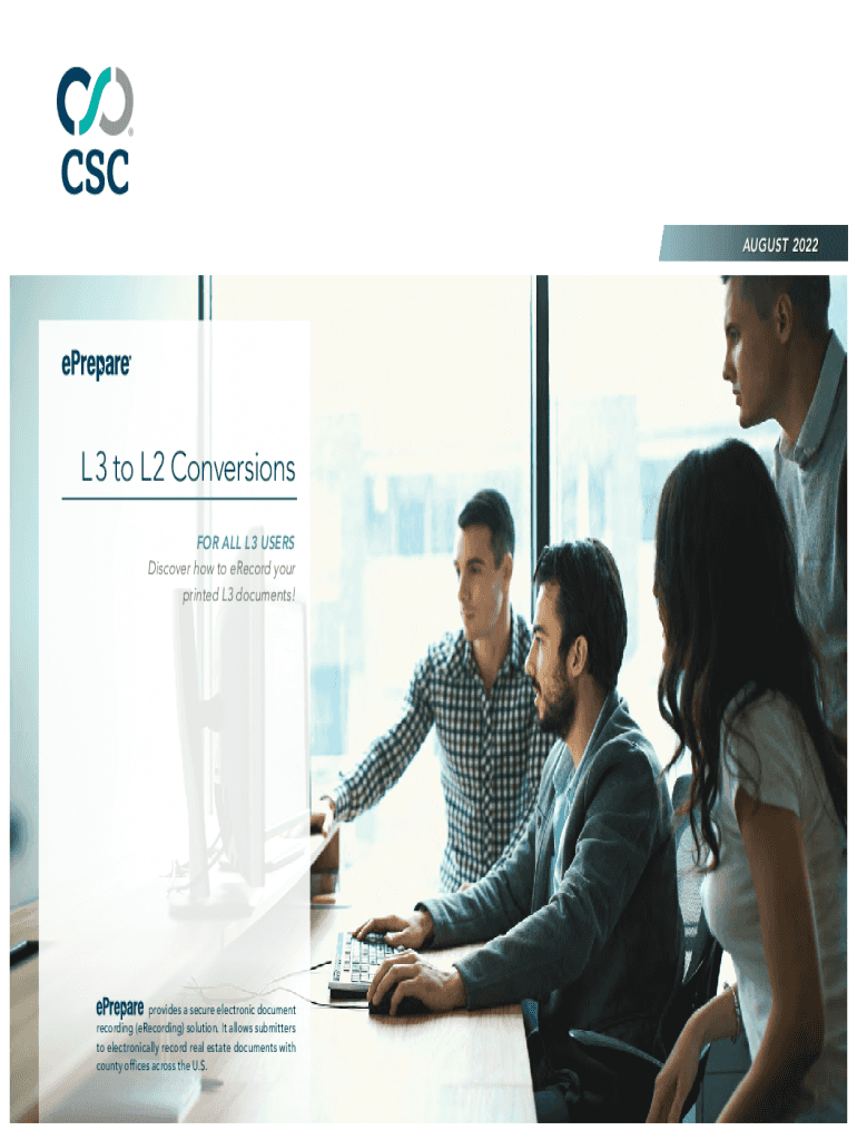 Fillable Online L3 to L2 Conversions. Discover how to eRecord your printed L3 documents! Fax ...