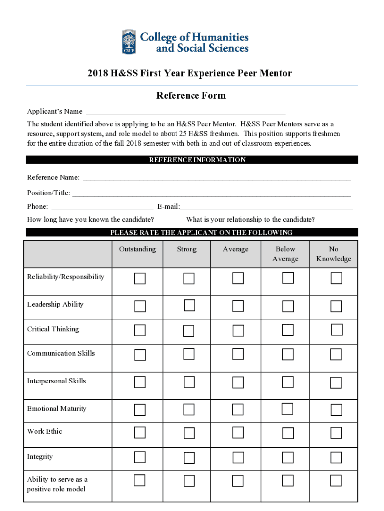 Fillable Online hss fullerton Peer Mentor Ref.docx - PEER MENTOR PROGRAM CANDIDATE REFERENCE ...