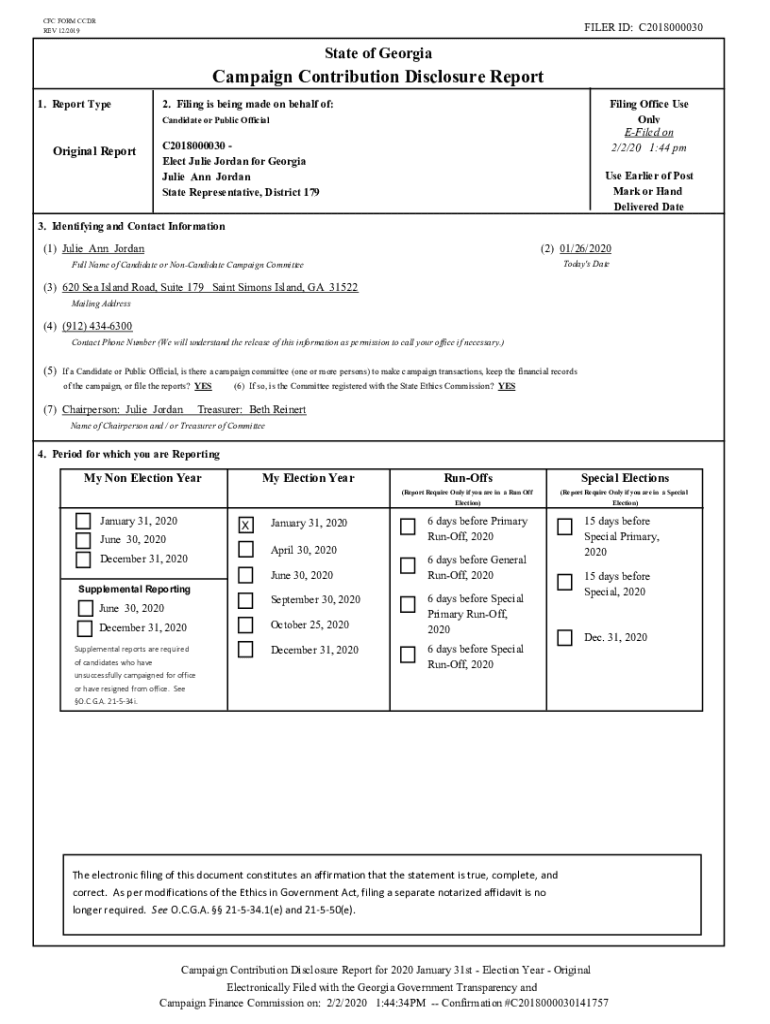Fillable Online Fillable Online Fillable Online Campaign Contribution ...