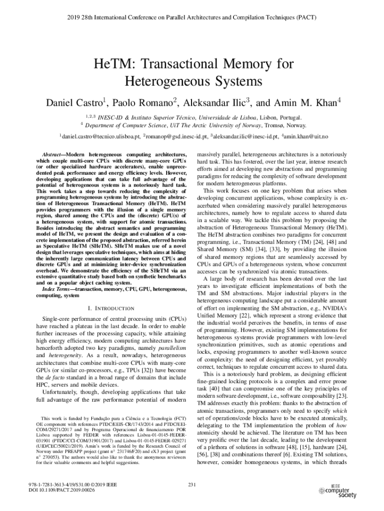 Fillable Online Conferences Computer Hetm Transaction Memory Cpu