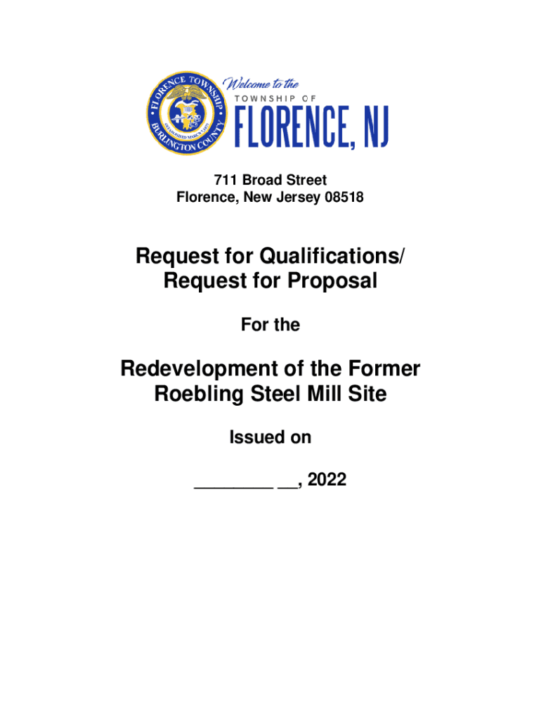 Fillable Online Request for Proposal Redevelopment of the Former Roebling Steel ... Fax Email ...