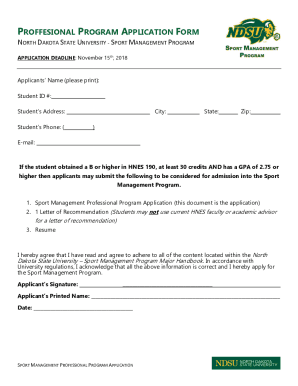 Fillable Online PROFFESIONAL PROGRAM APPLICATION FORM Fax Email Print ...