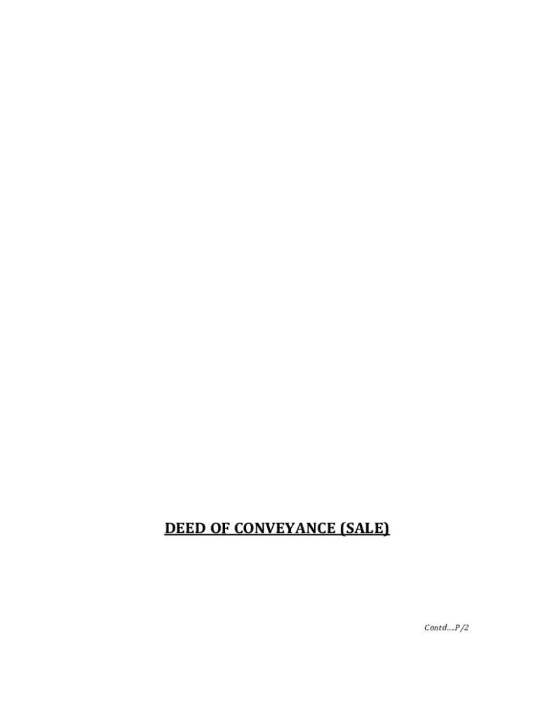 Fillable Online What Is a Deed of Conveyance? (with pictures) - My Law ...