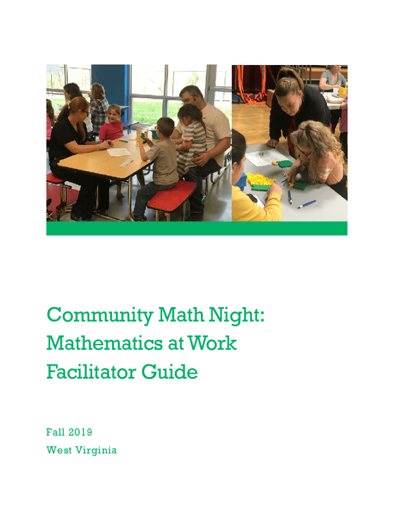 Fillable Online ies ed Community Math Night - Facilitator Guide ...