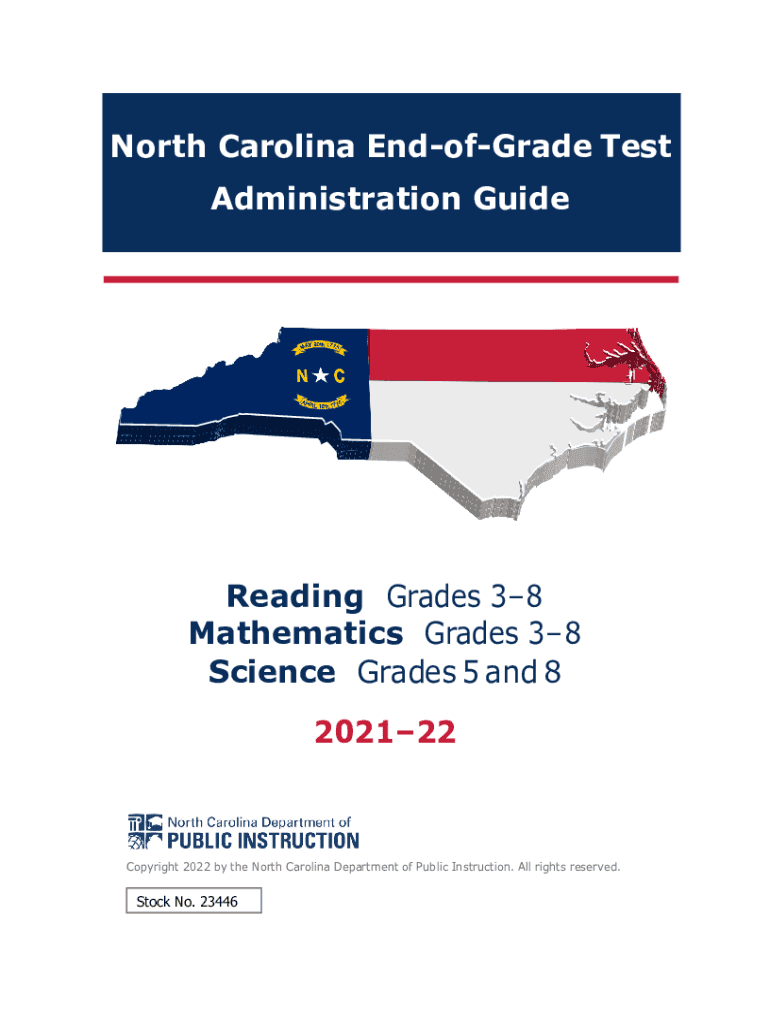Fillable Online center ncsu End-of-Grade Mathematics Tests at Grades 3 ...