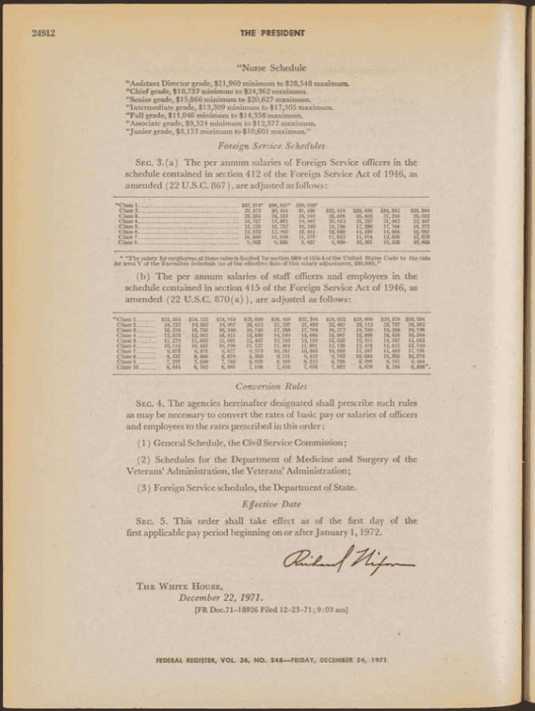 Fillable Online THE PRESIDENT Nurse Schedule Foreign Service Schedules ...