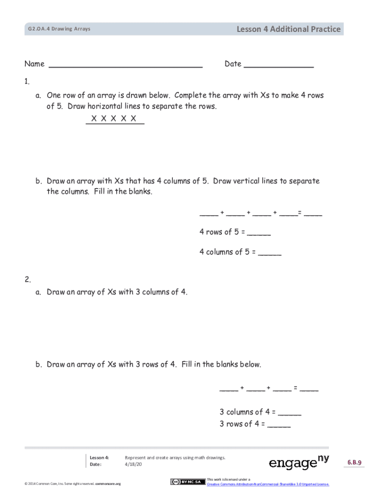Fillable Online Arrays and Math Drawings - Online Math Learning Fax Email Print - pdfFiller