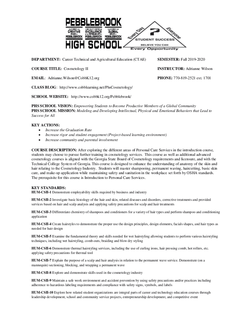 Fillable Online Career, Technical, and Agricultural EducationCareer ...