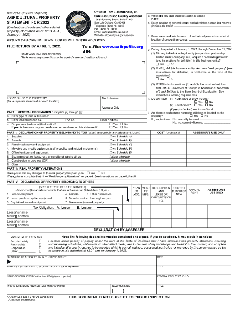 Fillable Online sonomacounty.ca.gov assessor assessor-formsAssessor ...