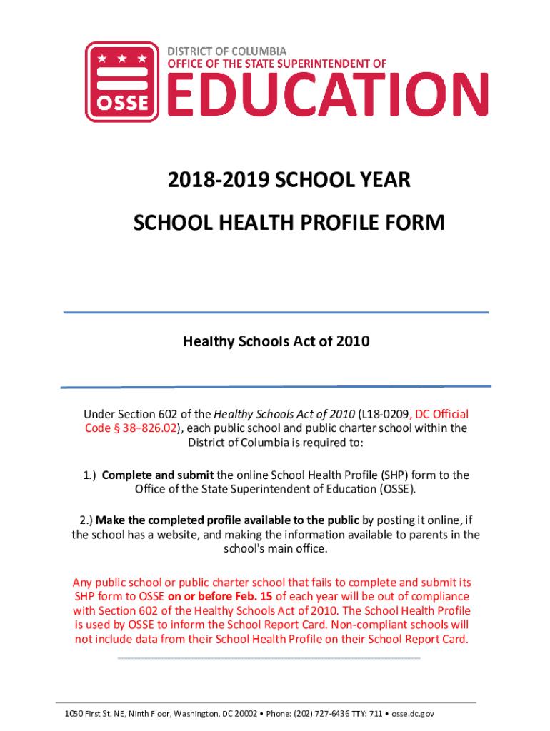 Fillable Online osse dc Fillable Online 2018-2019 school year school ...