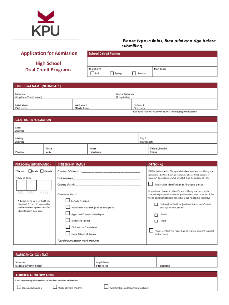 Fillable Online College Application Template Form - Fill Out and Sign ...