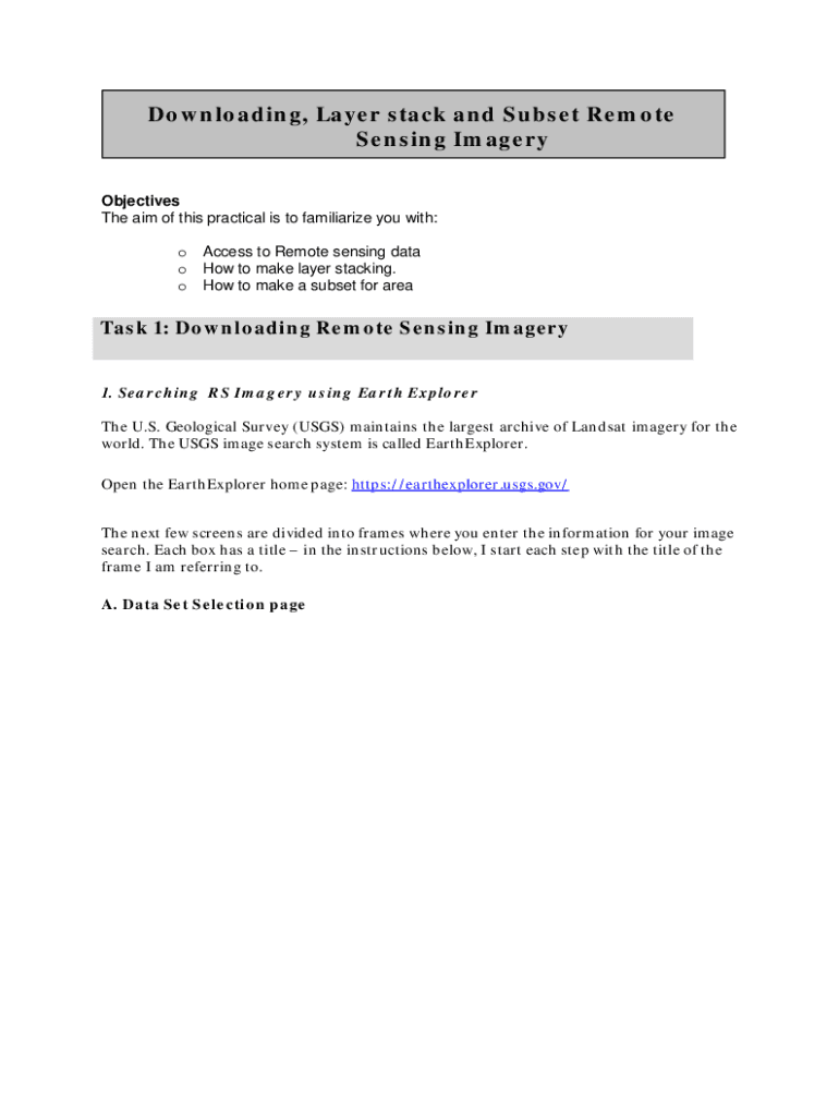 Fillable Online Edshare Soton Ac Digital Image Processing Tutorial Layer Stacking And Subset A