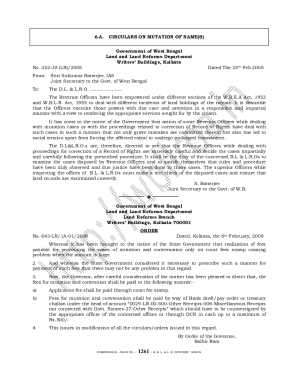 Fillable Online West Bengal Land Mutation - Process, Status, Online ...