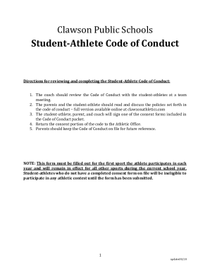 Fillable Online Student-Athlete Code of Conduct - Amazon Web Services ...