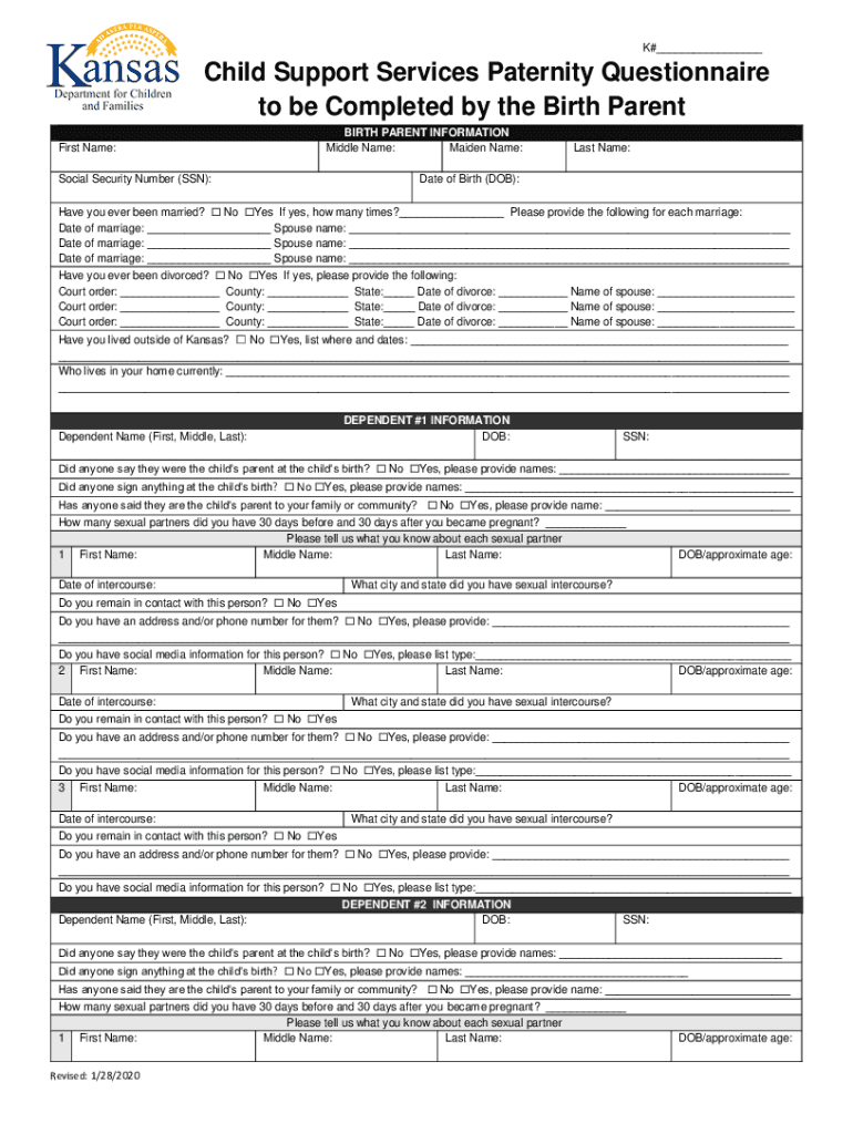 Fillable Online Public Legal Forms - Child Support Services - Kansas ...