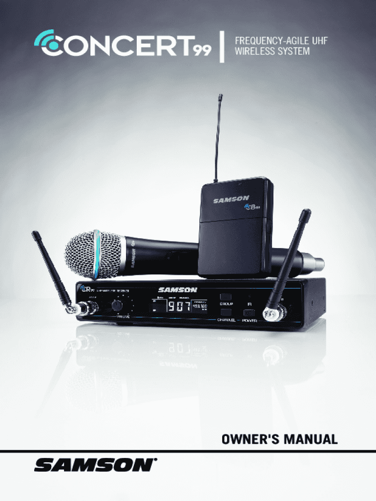 Fillable Online FREQUENCY-AGILE UHF WIRELESS SYSTEM - Samson ...