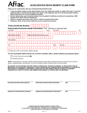Fillable Online fill.ioAflac-Death-Benefit-Claim-Form-V8-16Fill - Free ...