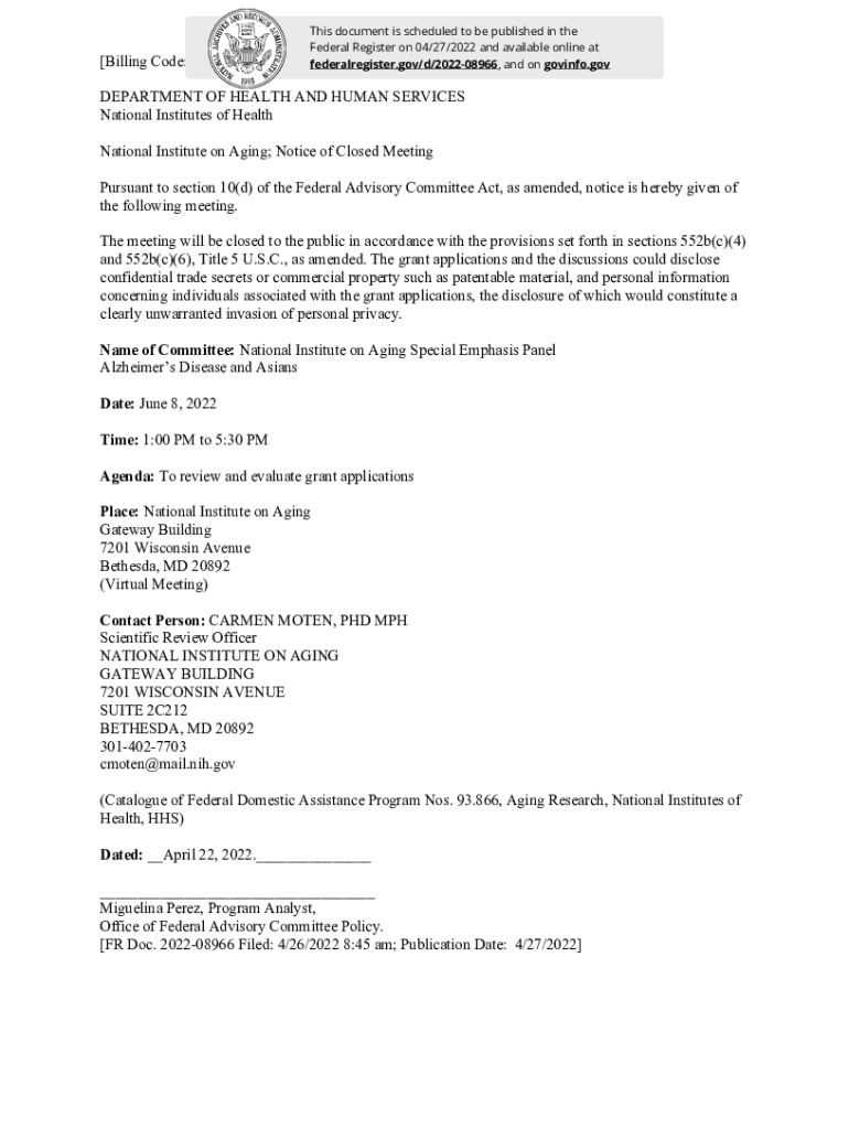 Fillable Online Fillable Online Billing Code: 4140-01-P This document ...