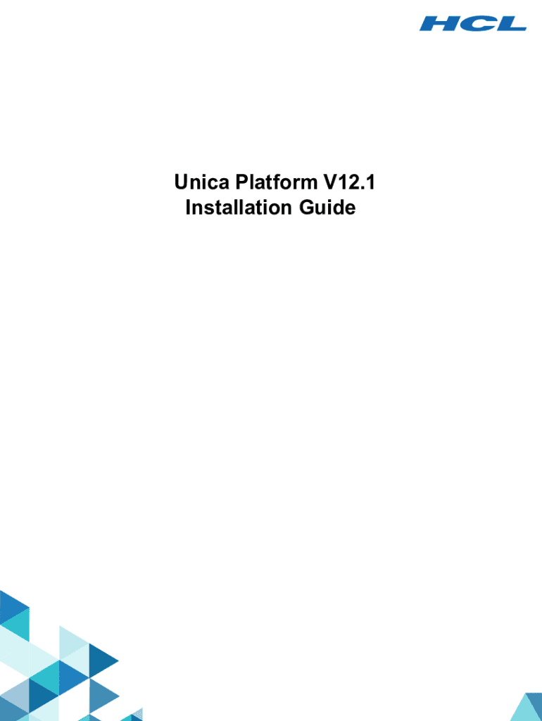 Fillable Online live.unica.comlet-s-get-started-with-unica-v12-1Let's ...