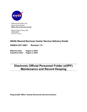 Fillable Online searchpub nssc nasa NSSC Electronic Official Personnel ...