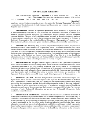 Fillable Online Non-Disclosure Agreements (NDA): Expiration Date Fax ...