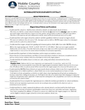 Fillable Online MCPSS Magnet Schools - Mobile County Public School ...