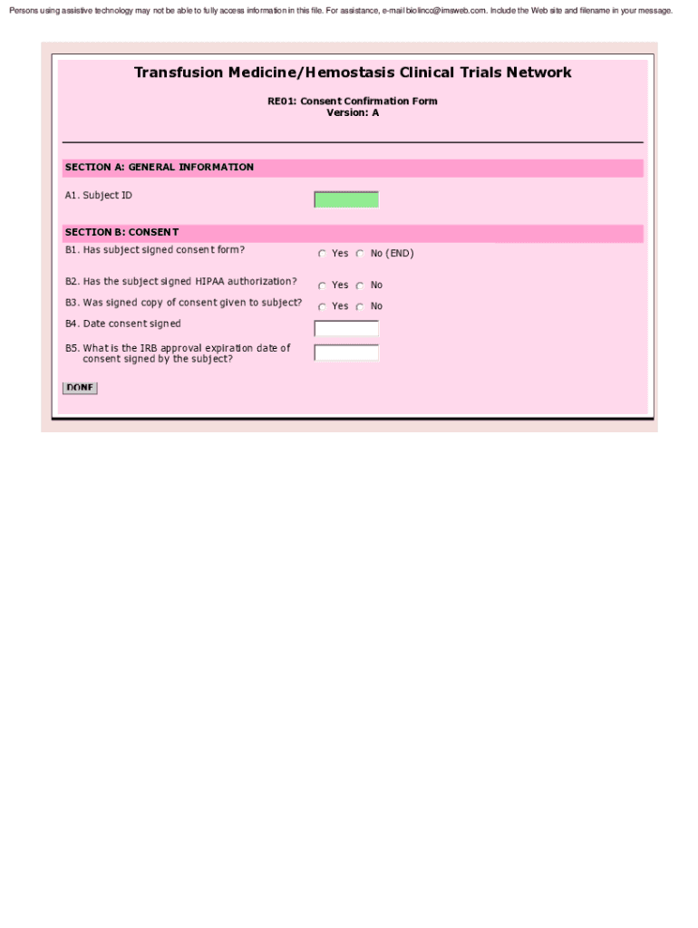 Fillable Online biolincc nhlbi nih Transfusion Medicine and Hemostasis Clinical Trial Network ...
