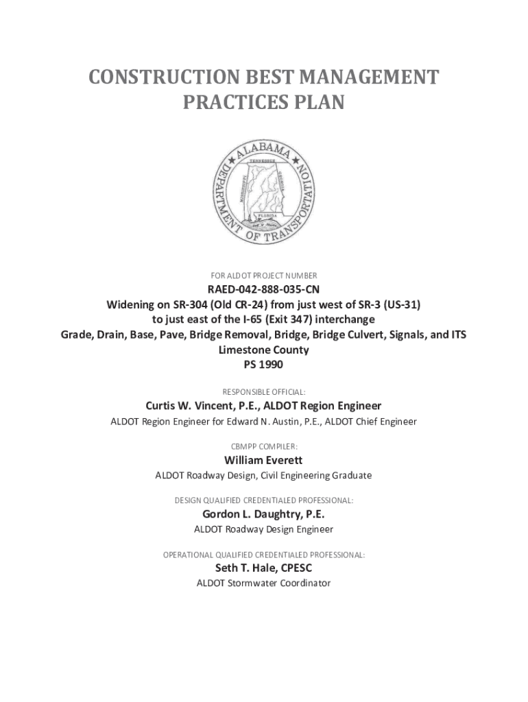 Fillable Online adem.alabama.govprogramswaterConstruction Best ...