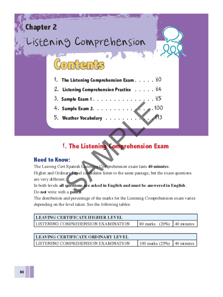Fillable Online Listening Comprehension Test 2Preparing for Listening ...