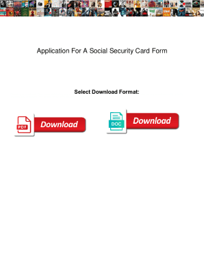 Fillable Online Application For A Social Security Card Form ...