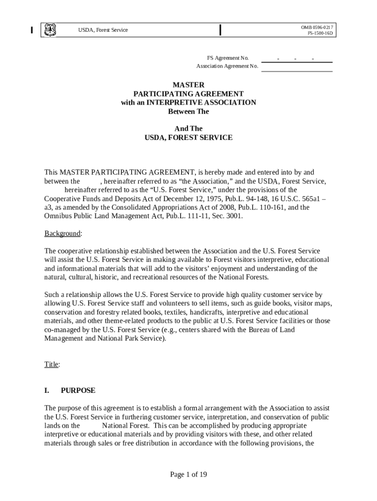 Fillable Online Forest Service and NFFE negotiate new Master Agreement ...