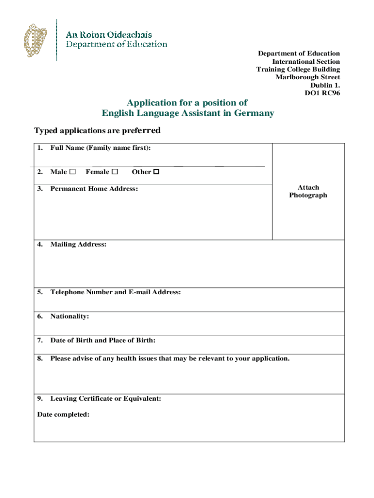 Fillable Online Germany - Application Form Fax Email Print - pdfFiller