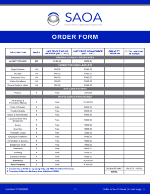 Fillable Online saoa.co.zapdfsSAOA-order-forms-April-2022SAOA order ...