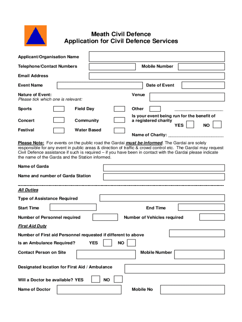 Fillable Online Duty Application form Fax Email Print - pdfFiller