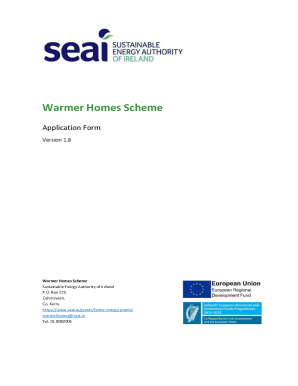Warmer Homes Scheme Application Form - Fill Online, Printable, Fillable ...