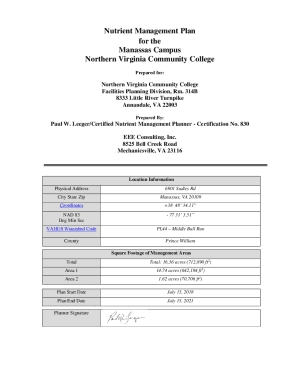 Fillable Online Nutrient Management Plan for the Manassas Campus ...