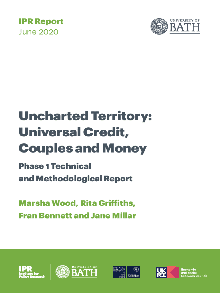 Fillable Online Uncharted territory: Universal Credit, Couples and ...