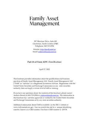 Fillable Online Part 2A of Form ADV: Firm Brochure - Family Asset ...