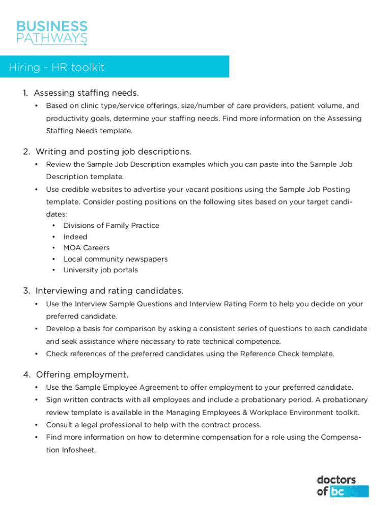 Fillable Online Hiring manager toolkit: HR tools you should be using ...