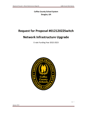 Fillable Online Request for Proposal for Network Infrastructure Upgrade ...