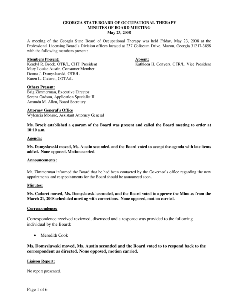 Fillable Online sos ga rules.sos.ga.govgac671Department 671. GEORGIA STATE BOARD OF OCCUPATIONAL ...