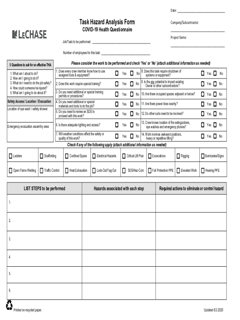 Fillable Online ehs.ncsu.edujob-hazard-analysis-jhaJob Hazard Analysis ...