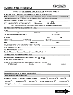 Fillable Online OSD Volunteer Application Fax Email Print - pdfFiller