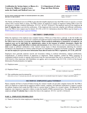 Fillable Online FMLA: FormsU.S. Department of Labor - DOLFact Sheet ...