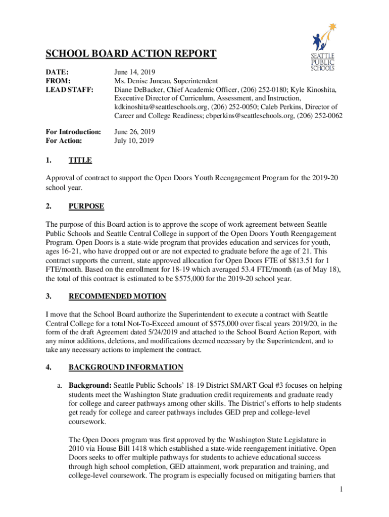 Fillable Online SPS BAR - Open Doors Program 19-20 - Seattle Public ...