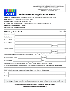 Fillable Online Credit Account Application Form - cloudfront.net Fax Email Print - pdfFiller