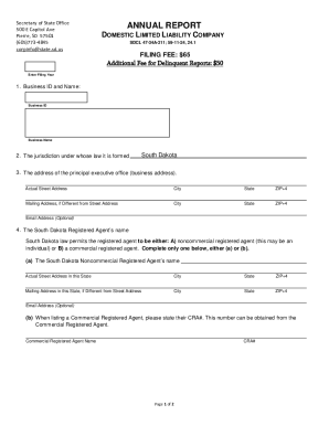 Fillable Online Domestic LLC - Annual Report Fax Email Print - pdfFiller